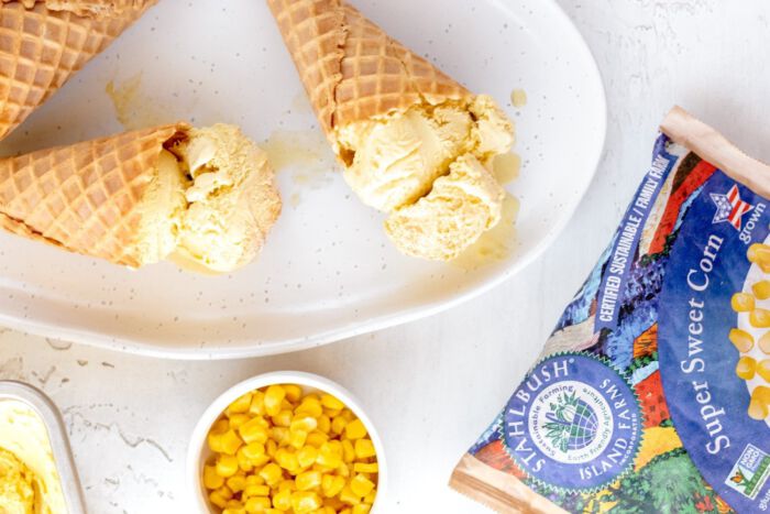 Browned Butter Sweet Corn Ice Cream - Stahlbush Island Farms
