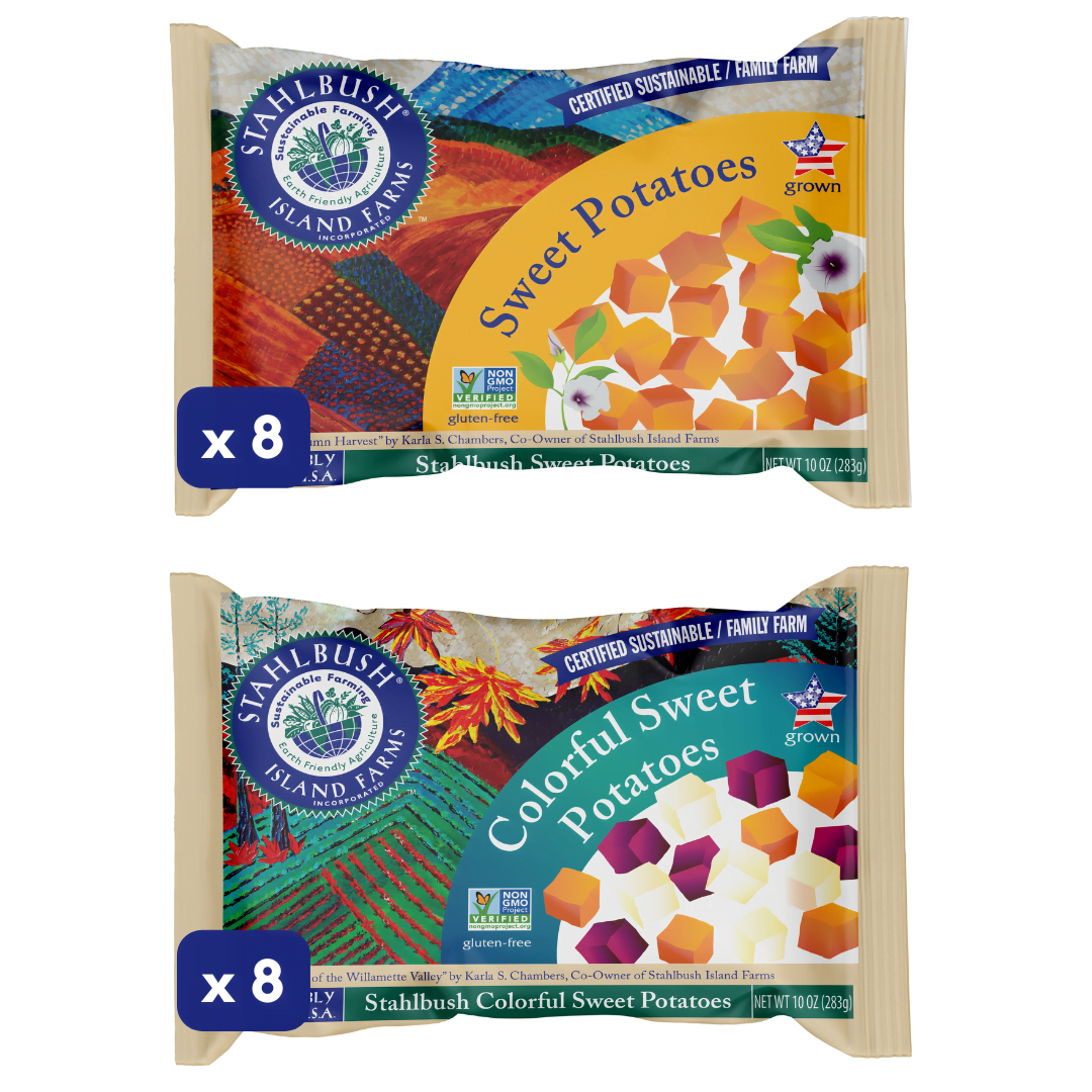 Frozen Sweet Potatoes - 16 Pack - Stahlbush Island Farms