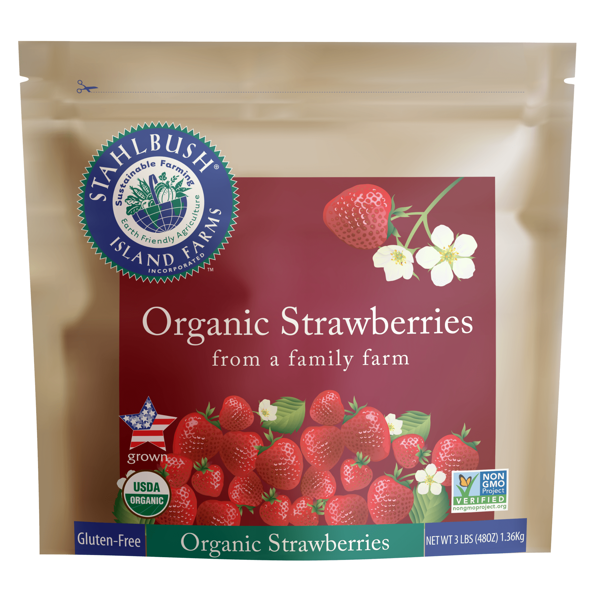 Organic Strawberries - 3lbs. - Stahlbush Island Farms